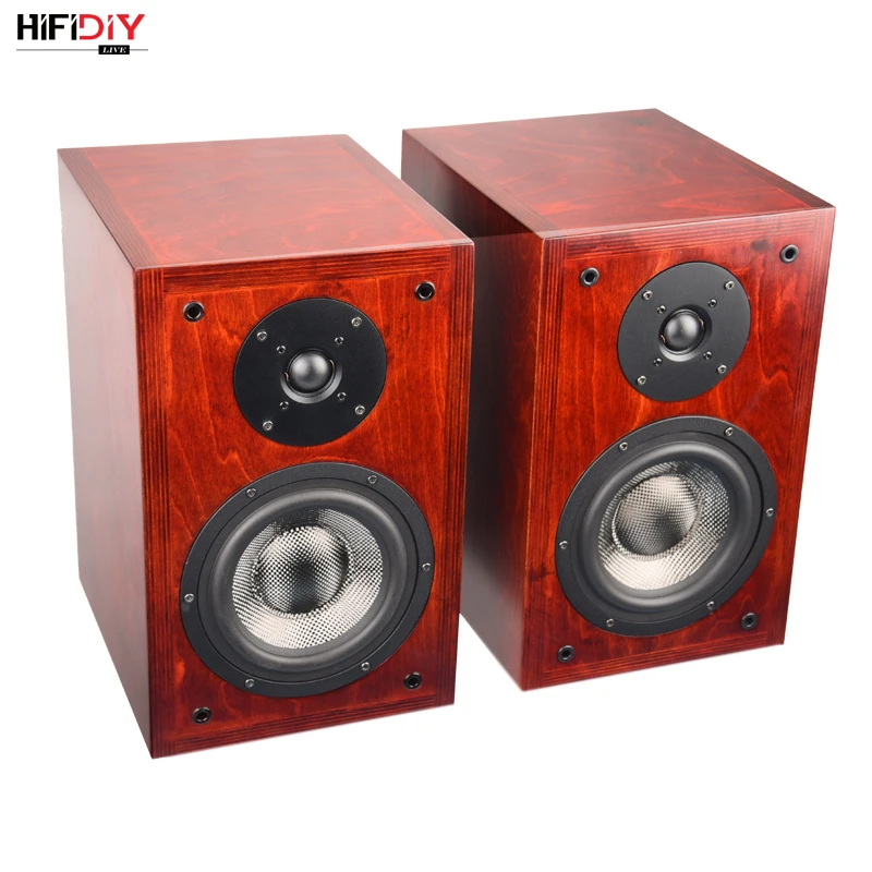 HIFIDIY 라이브 스테레오 hi fi 스피커 6.5in DIY, 모든 나무 자작 나무 발열 책장 2.0 패시브 T6 스피커 ...