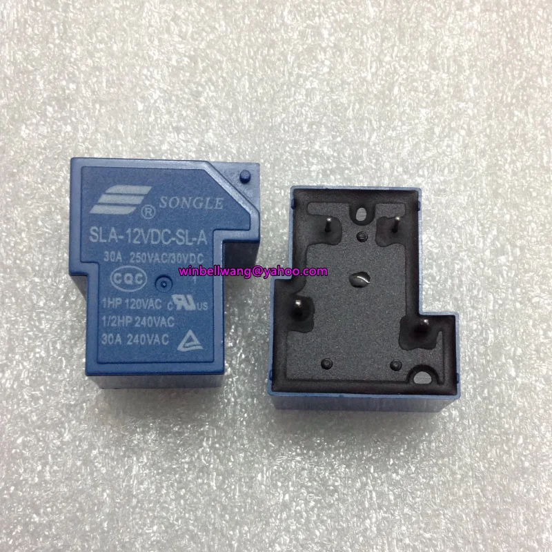 10pcs!! Sla-12vdc-sl-a Songle 4pin One Set Normally Open 12v Relay 30a ...