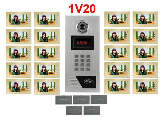 7-LCD-Video-Door-Phone-Building-Video-Intercom-System-CCD-Camera ...