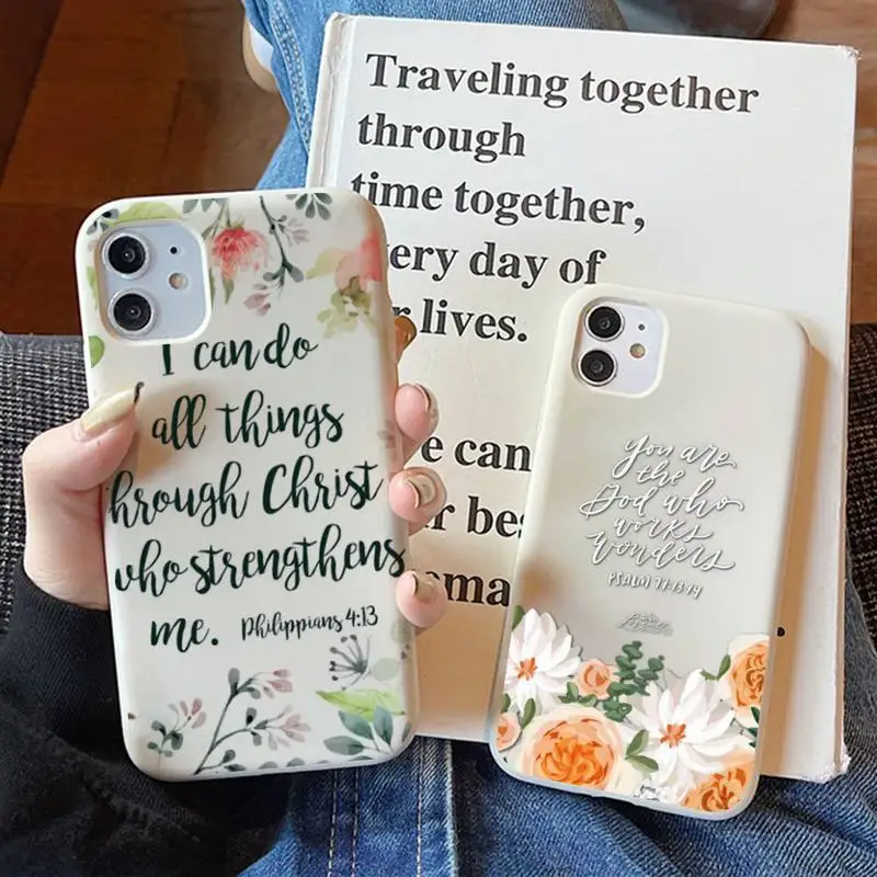 Bible Verse Philippians Jesus Christ Christian Phone Case Soft Solid ...