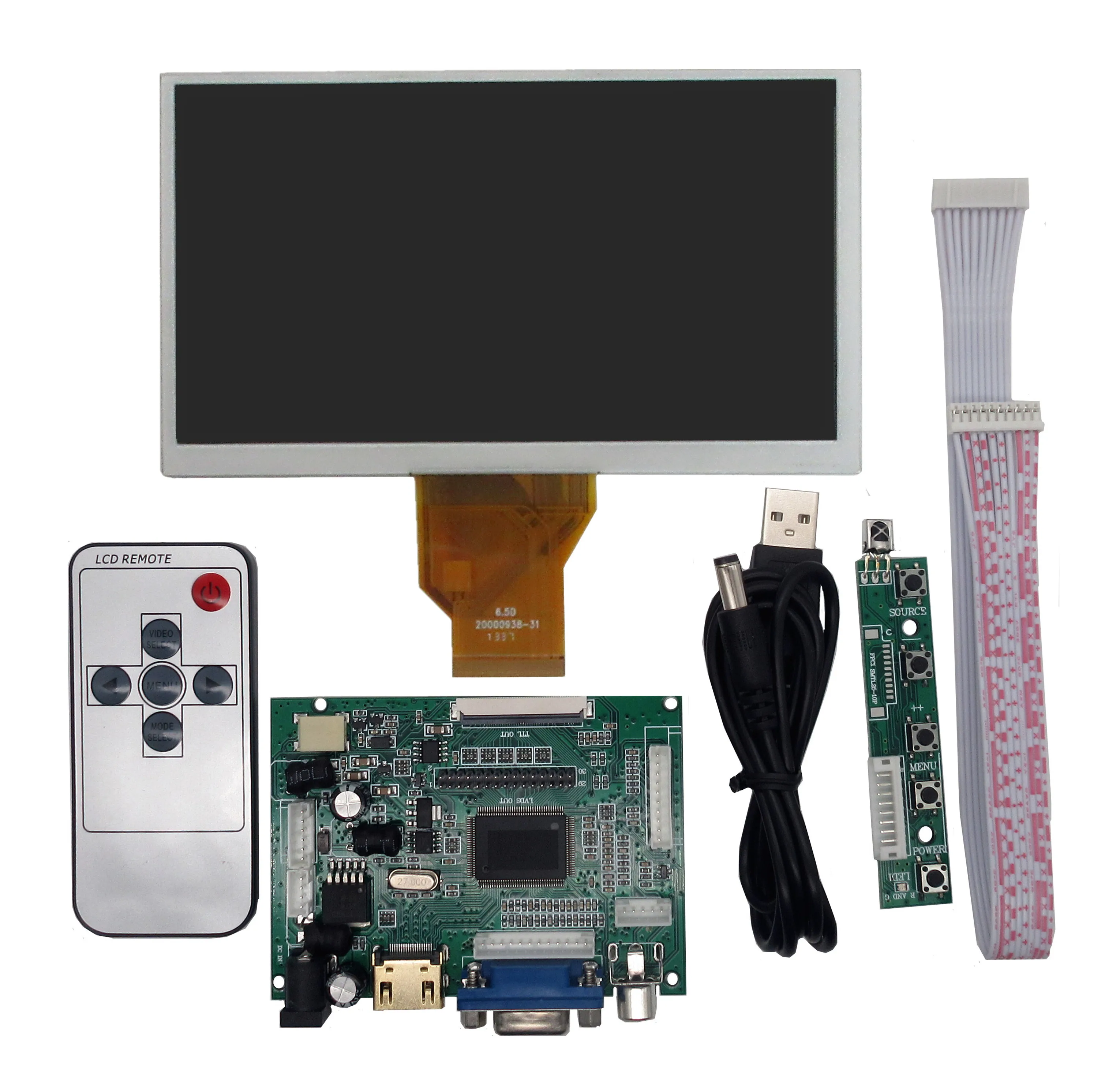 6.5 Inch 800*480 AT065TN14 LCD Screen Display Monitor With Driver ...