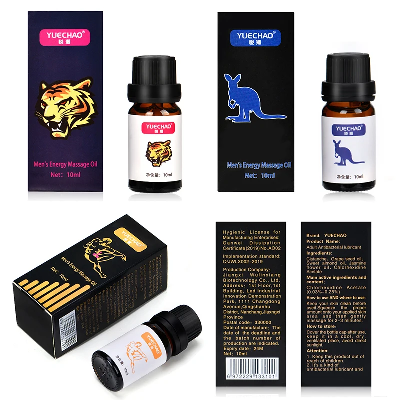 10ml Men Powerful Energy Massage Essential Oil Penis Enhancement ...