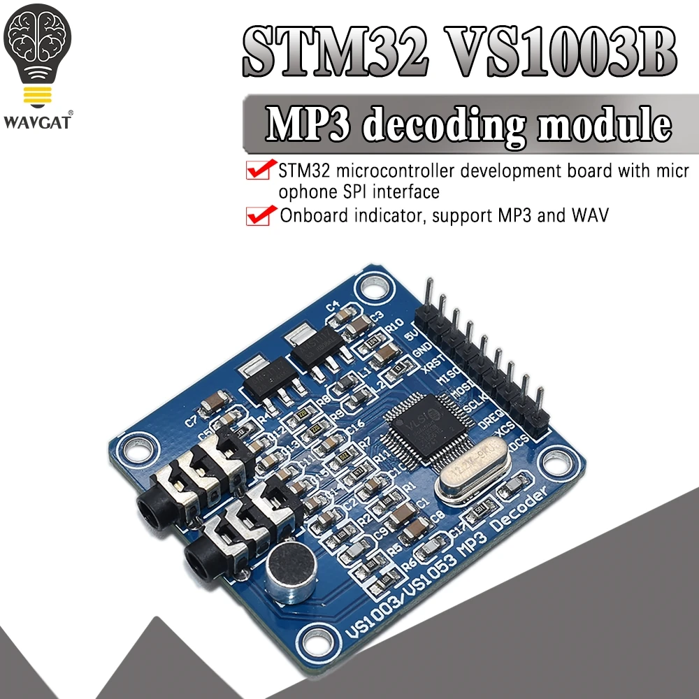 Vs1003 vs1003b mp3 모듈 디코딩 (마이크 포함) stm32 마이크로 컨트롤러 개발 보드 액세서리|development board|microcontroller ...