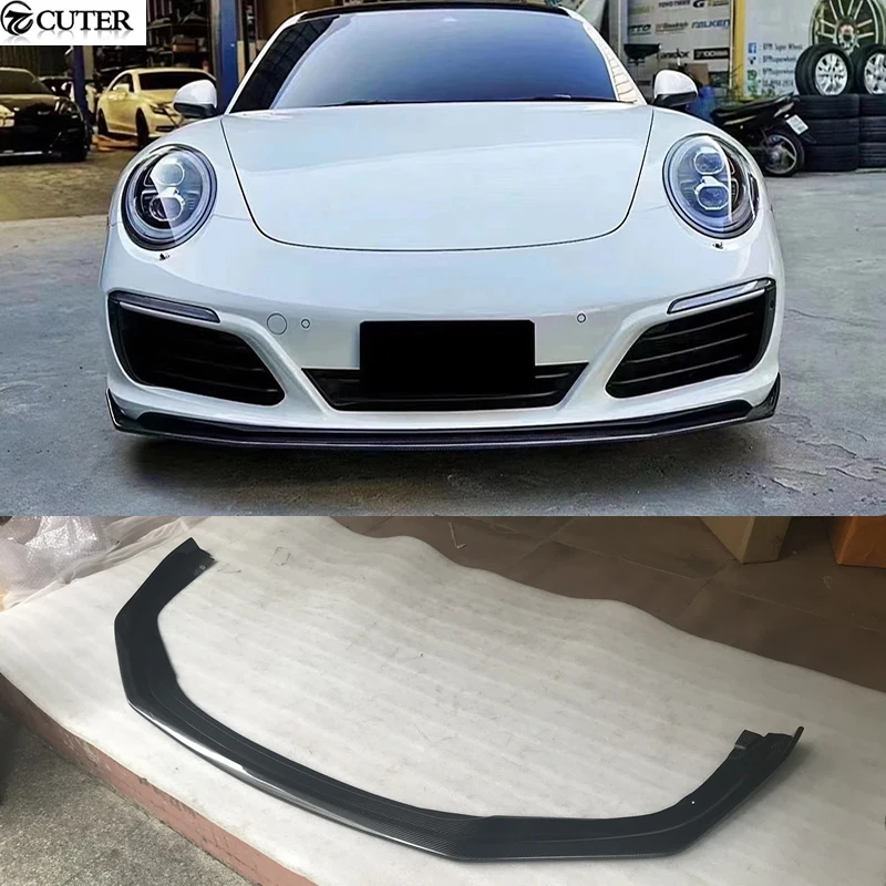 911-991-2-Carbon-Fiber-Front-Lip-Spoiler-Front-Bumper-Diffuser-Splitter ...