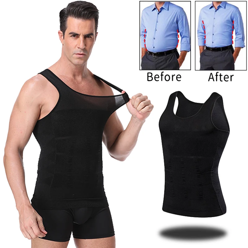Men Slimming Body Shaper Abdomen Belly Control Shapewear Vest Modeling ...