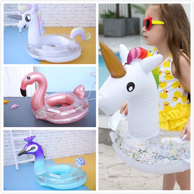 Inflatable-Swimming-Ring-Flamingo-Princess-Kids-Cute-Crab-Toucan-Life ...