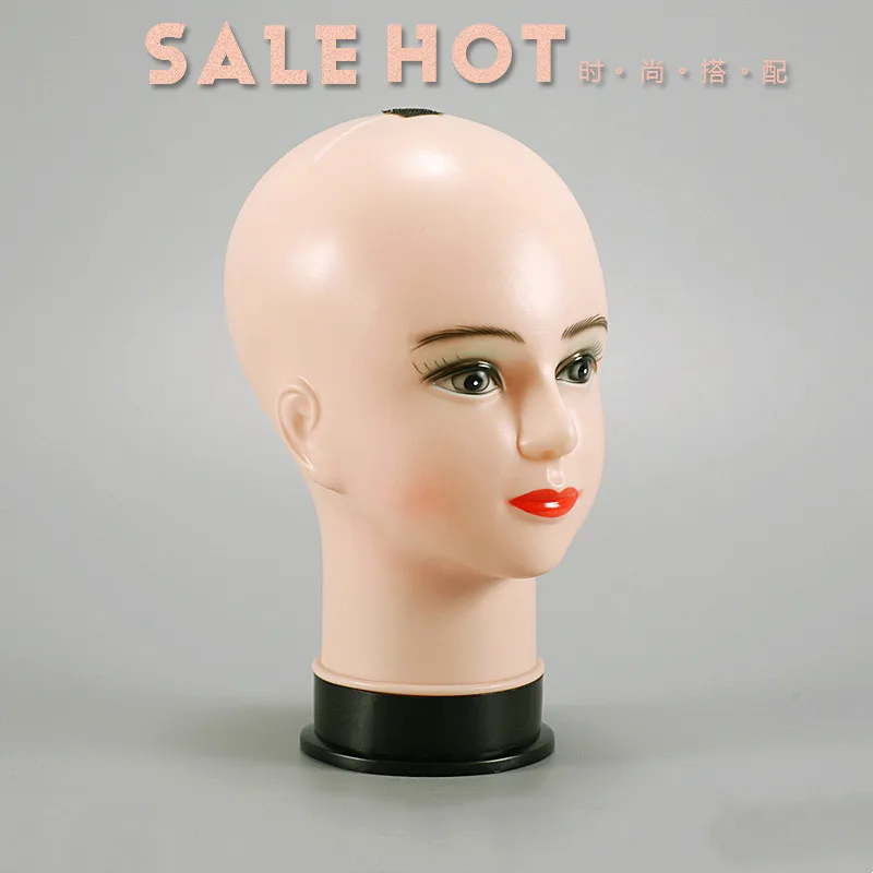Female Head Plastic Model With Beautiful Make-up Doll Head Barbershop ...