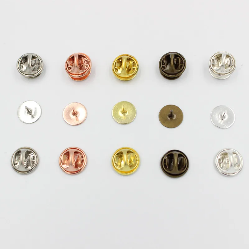 50sets(pin+ Back) Stabbing Brooch Pin Settings 10mm 15mm Flat Base ...