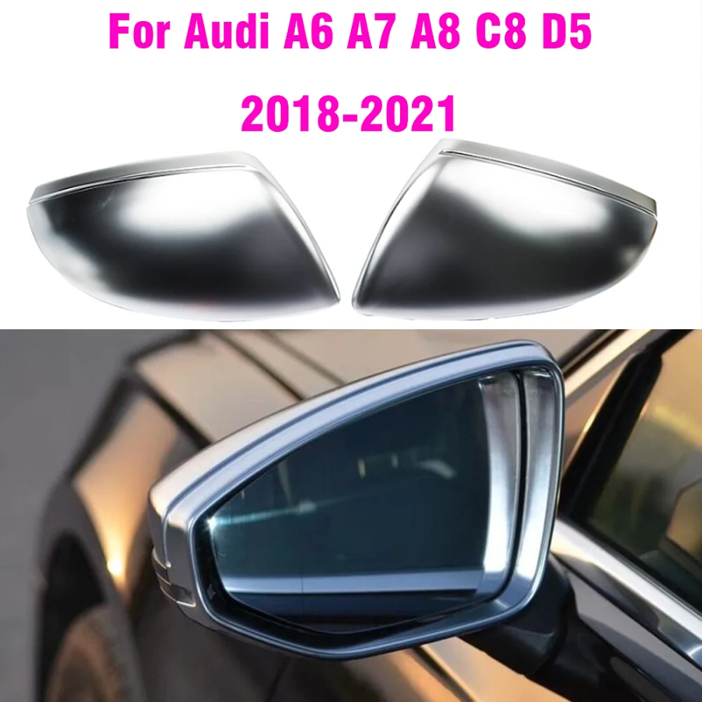 LHD Rearview Mirror Cover Caps For Audi New A6 C8 A7 A8 D5 2018 2019 ...