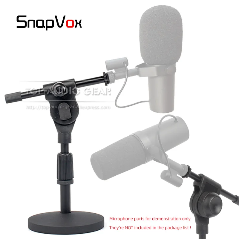 SHURE SM7B SM 7B SM7 7B 용 라운드 플레이트 탁상 마이크 스탠드 홀더 데스크 브래킷, Mic 붐 마운트 ...