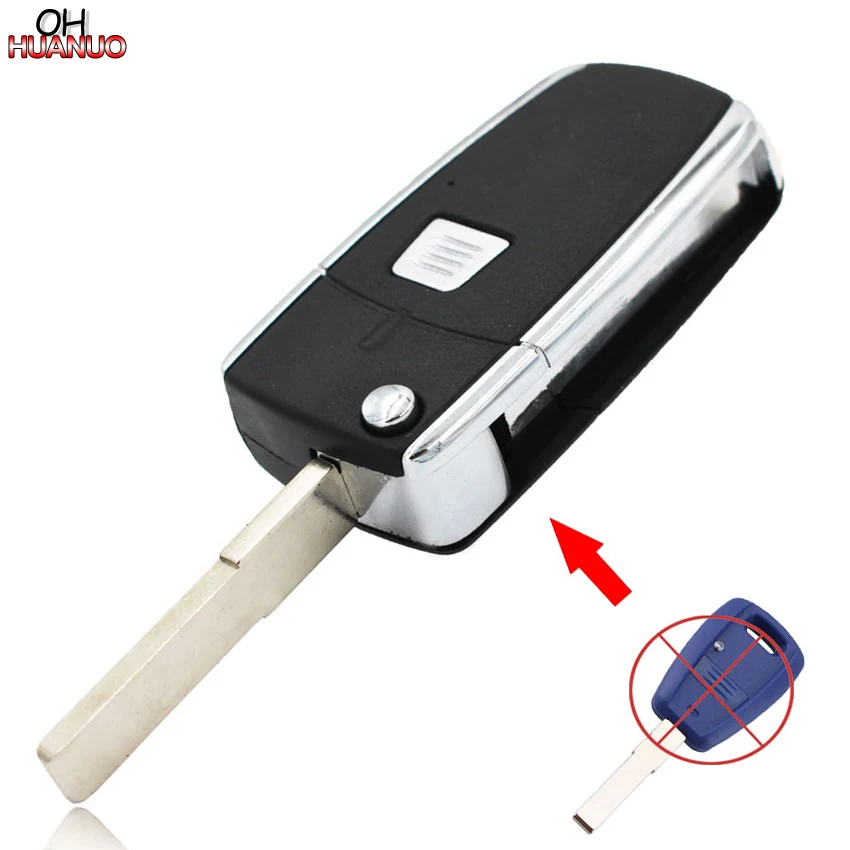 1 Button Remote Car Key Fob Folding Flip Shell Case For Fiat Punto ...