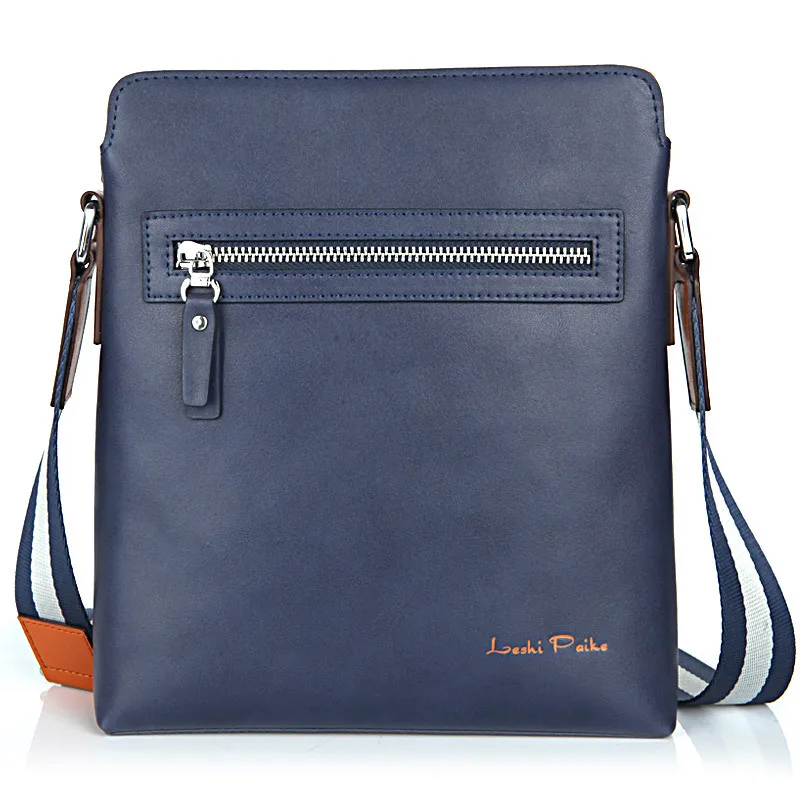 Brand Simple Men Genuine Leather Briefcase Fashion Full-grain Leather ...