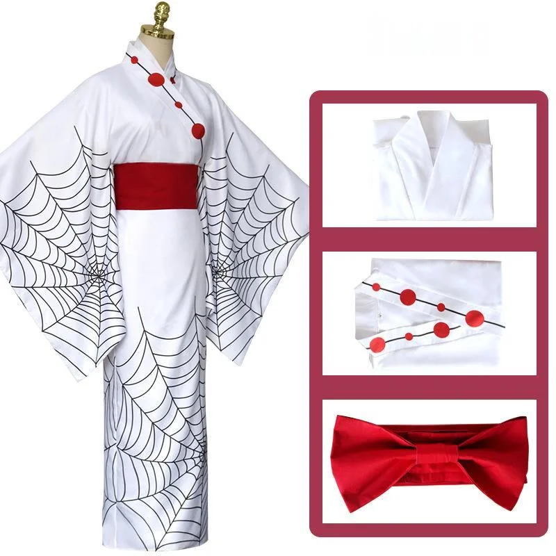 Anime Demon Slayer Kimetsu No Yaiba Spider Oni Ayaki Rui Kimono Cosplay ...
