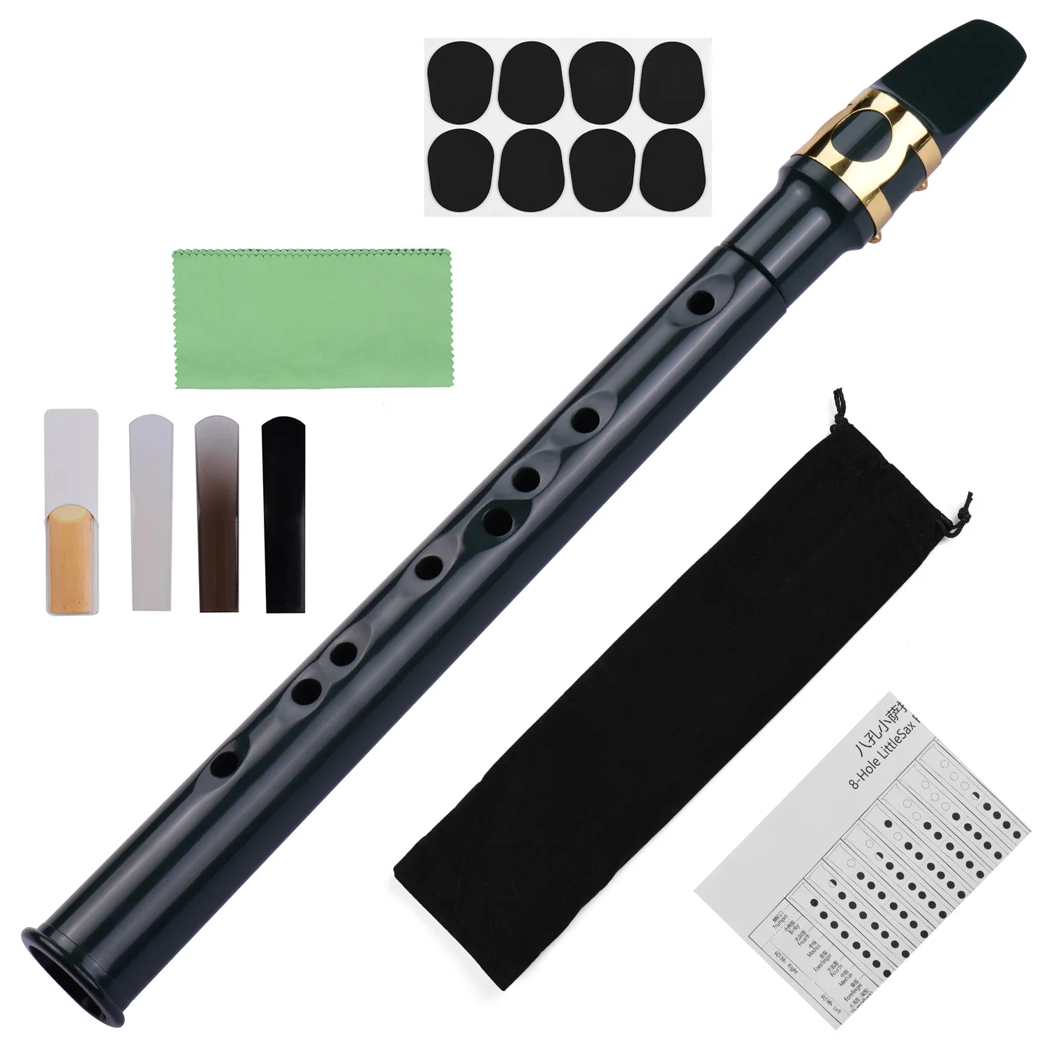 8-hole-Mini-Pocket-Saxophone-ABS-with-Alto-Mouthpiece-Ligature-Reeds ...