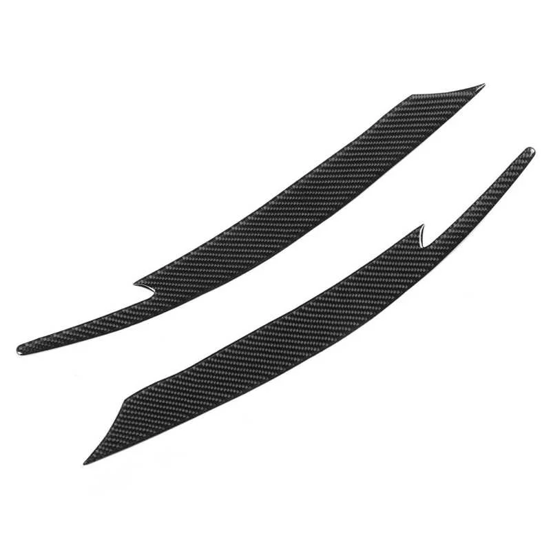 Pair Carbon Fiber Eyelids Decal Headlight Eyebrow Sticker Cover Fit for ...