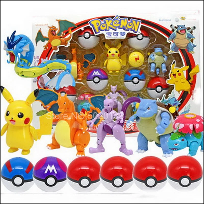 Takara Tomy Pokemon Deformation Pokeball Figures Toys Transform Pikachu ...