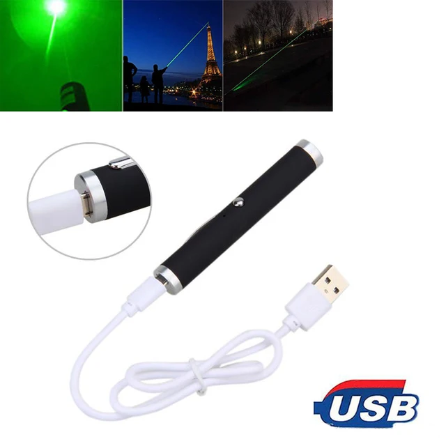 USB Green Laser Sight Laser Charge laser Pointer Light 532nm 5mw High ...