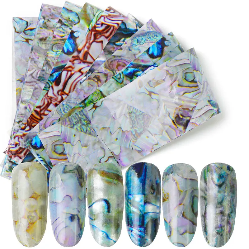 Marble-Nail-Charm-Transfer-Sticker-Colorful-Shiny-Stone-Nail-Art-Foil ...