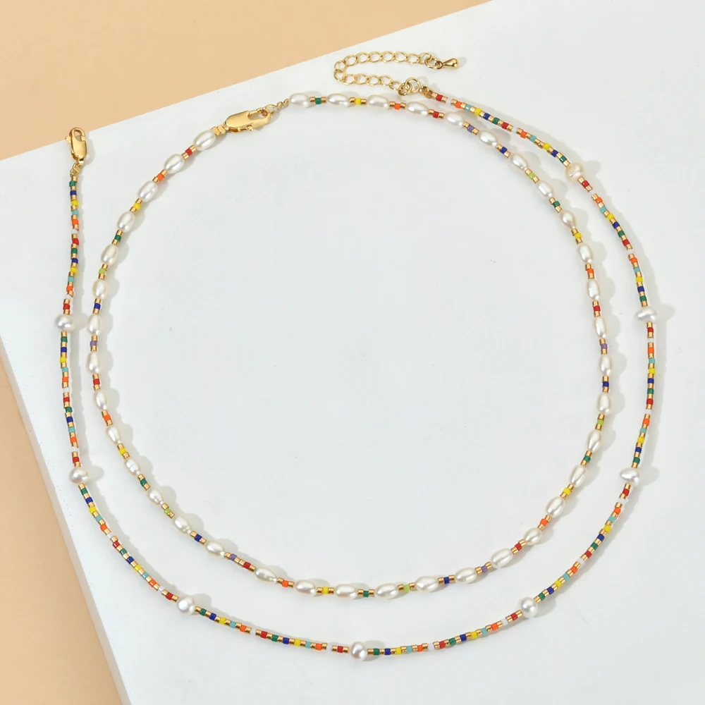 ZMZY – collier de perles naturelles Boho pour femmes, chaîne de perles ...