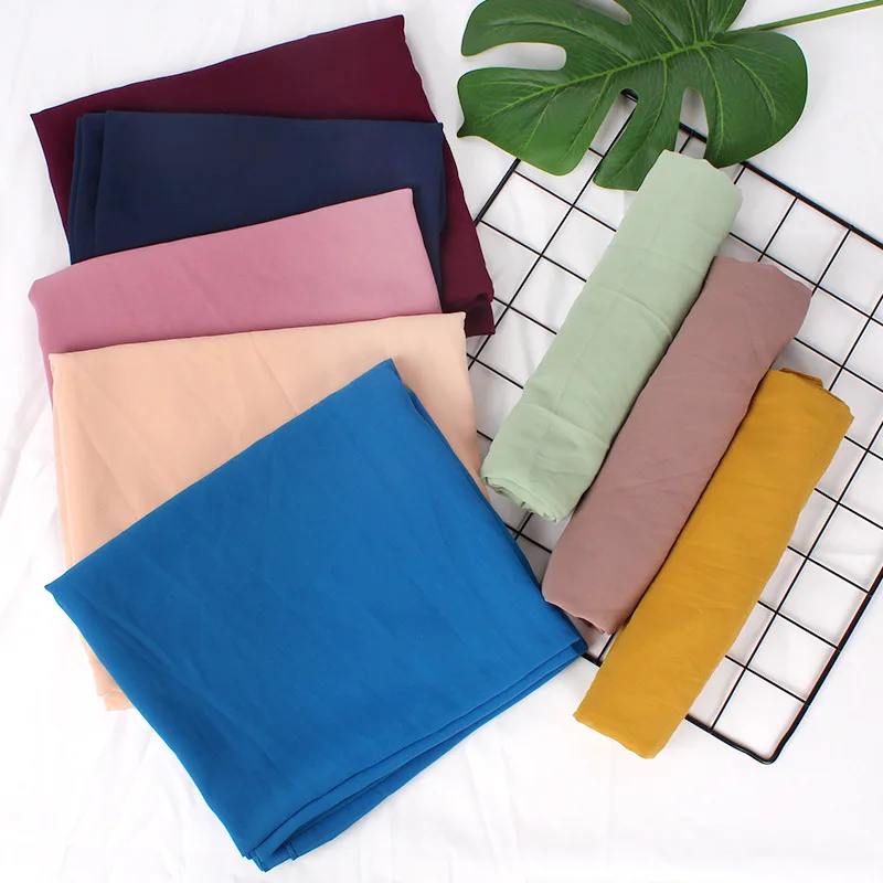 2022-Muslim-Double-Loop-Chiffon-Hijab-Scarf-Femme-Musulman-Wrap-Head ...