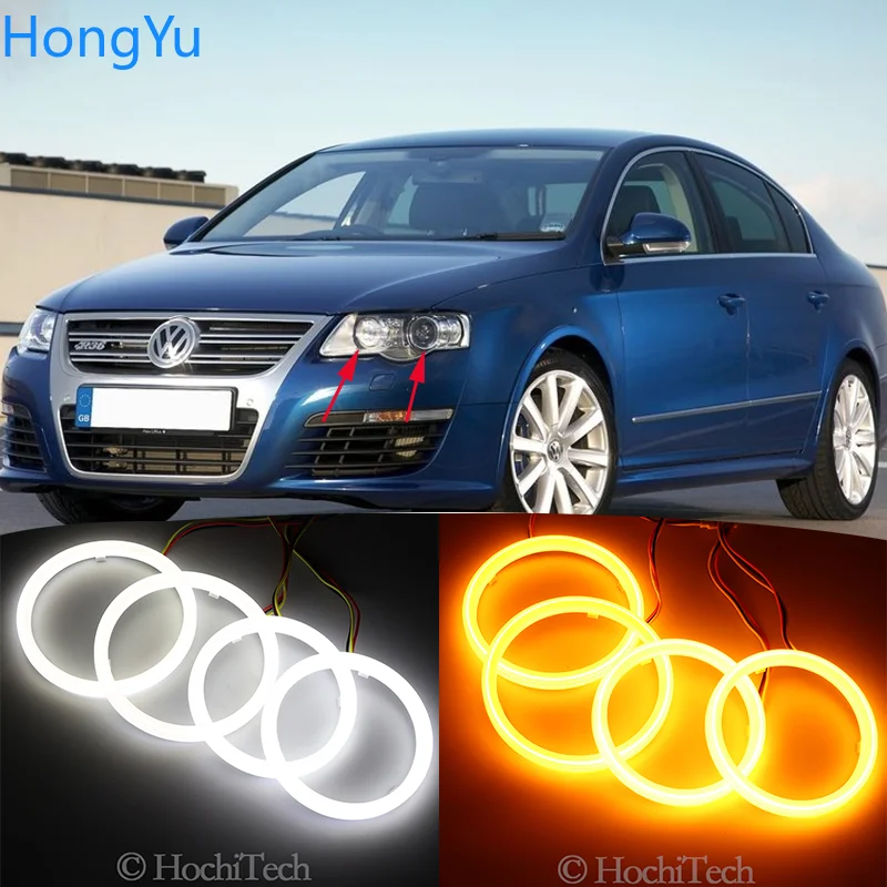 Cotton Switchback LED White Amber Angel Eye Halo Rings DRL turn signal ...