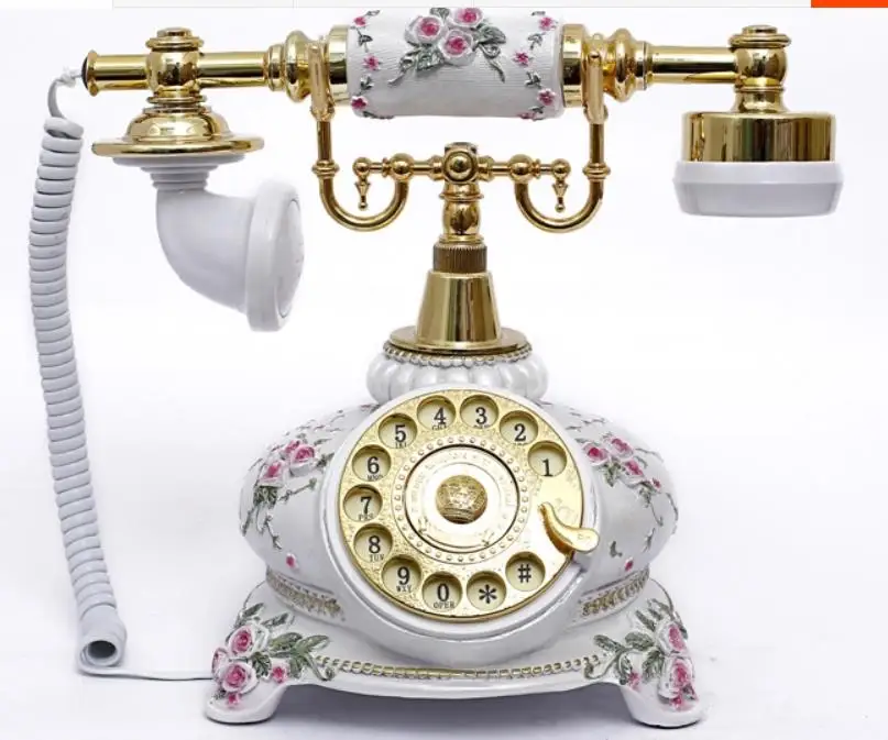 Classical Rotate Dialing Solid Wood Antique Vintage Telephone Vintage ...