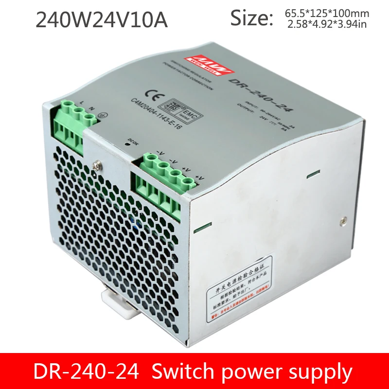 Switching-power-supply-DR-240-24V10A-Din-Rail-mounted-DC-DRP10A-power ...