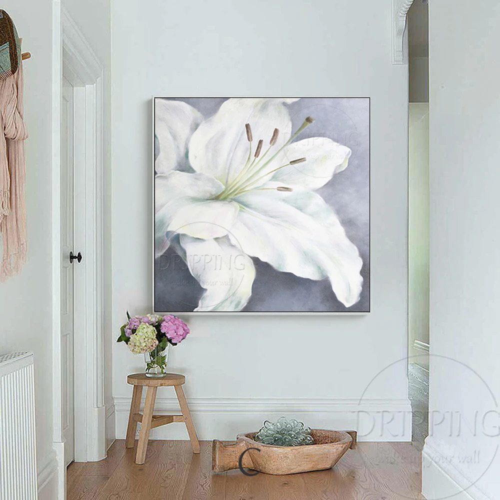 White Lily Painting