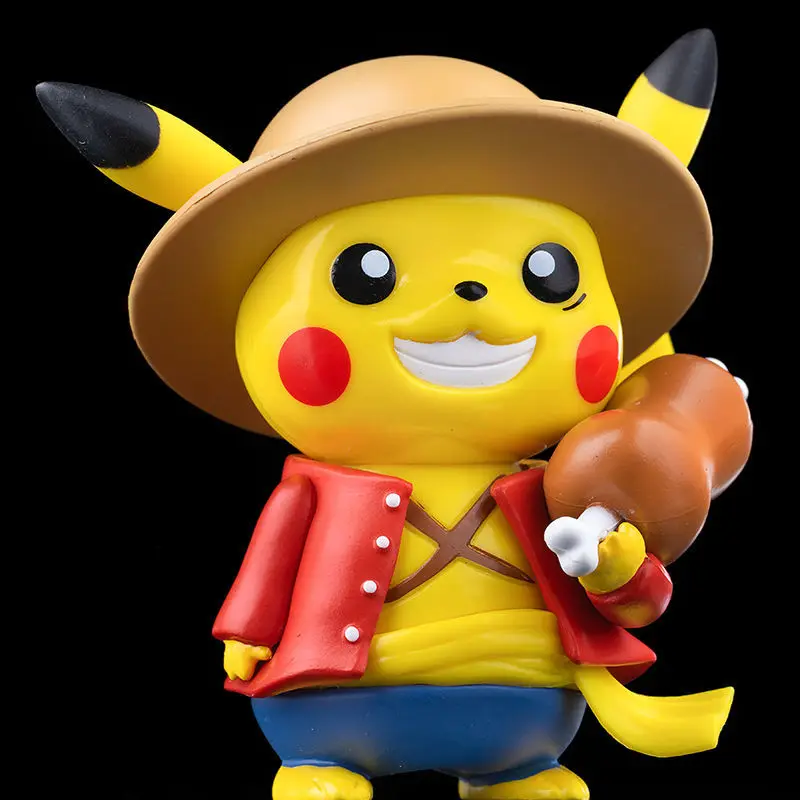 Pokémon Action Figure Pikachu Cosplay Monkey D. Luffy Kawaii - Otakufort