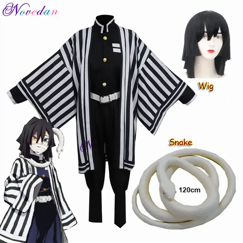 Demon Slayer Kimetsu no Yaiba Obanai Iguro Cosplay Costume Kimono ...