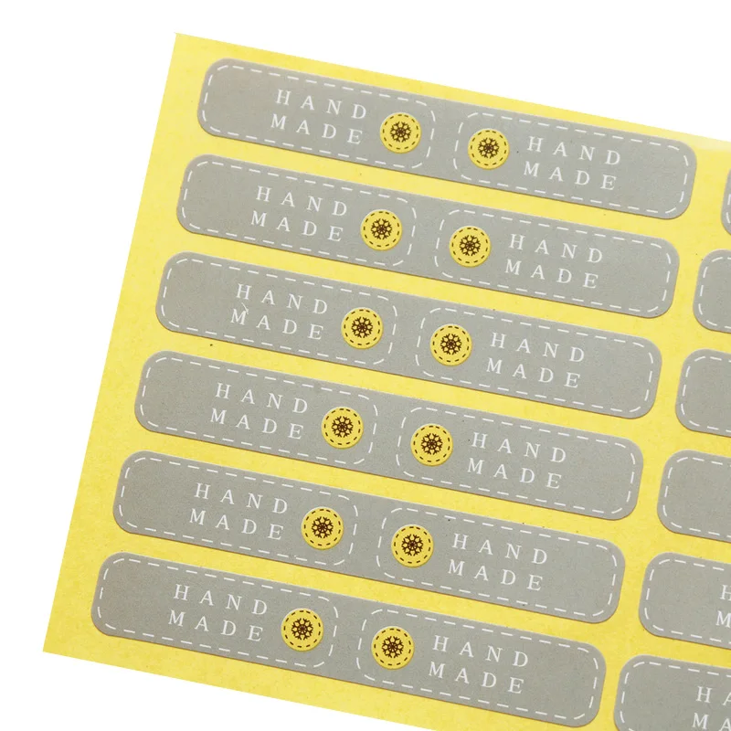 600pcs Light Gray Red Button Gift Stickers Vintage Handmade Craft Paper ...