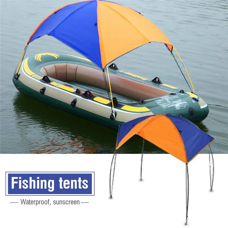 2 4 Person Inflatables Boat Sun Shelter Sailboat Awning Top Rowing ...