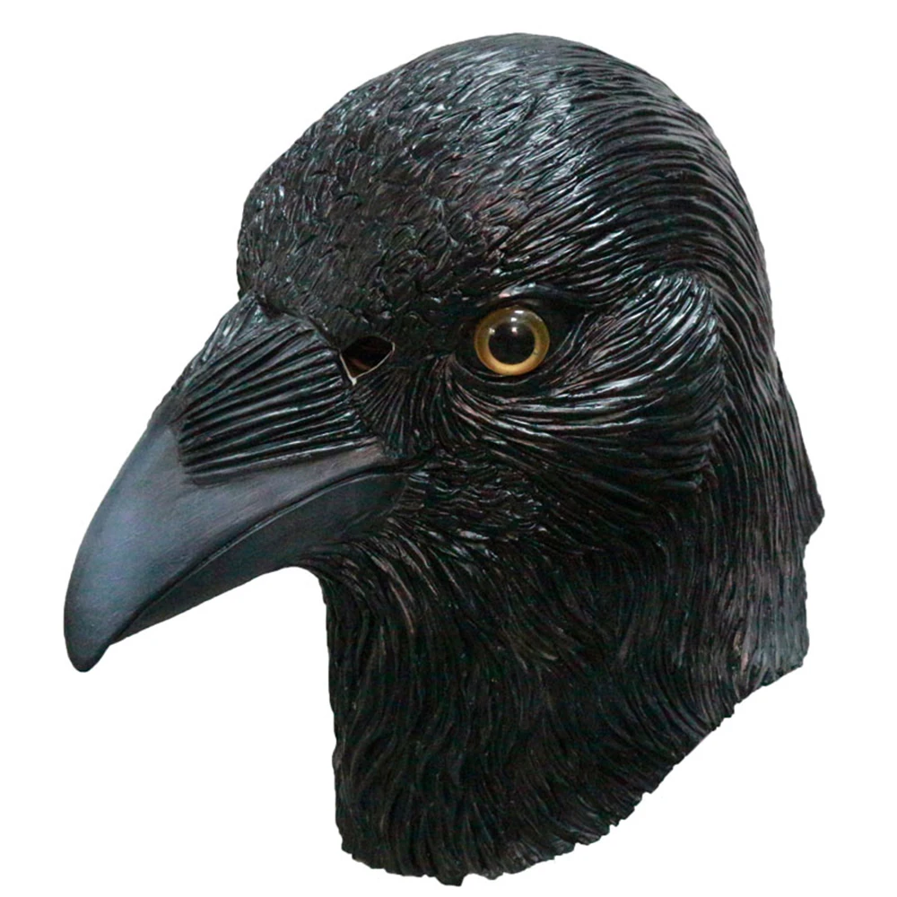 Crow-Mask-Bird-Head-Latex-Mask-Animal-Halloween-Costume-Cosplay-Mask ...