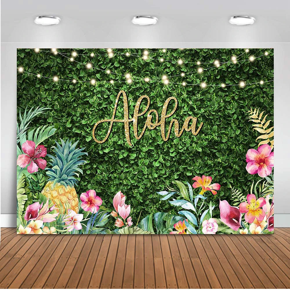 Luau Birthday banner, Floral Birthday Banner, Hawaiian birthday banner ...
