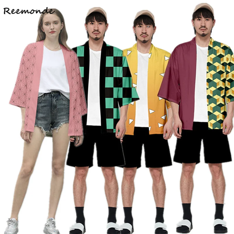 Demon Slayer Coat Sweatshirts Cosplay Costume Jackets Kamado Tanjirou ...