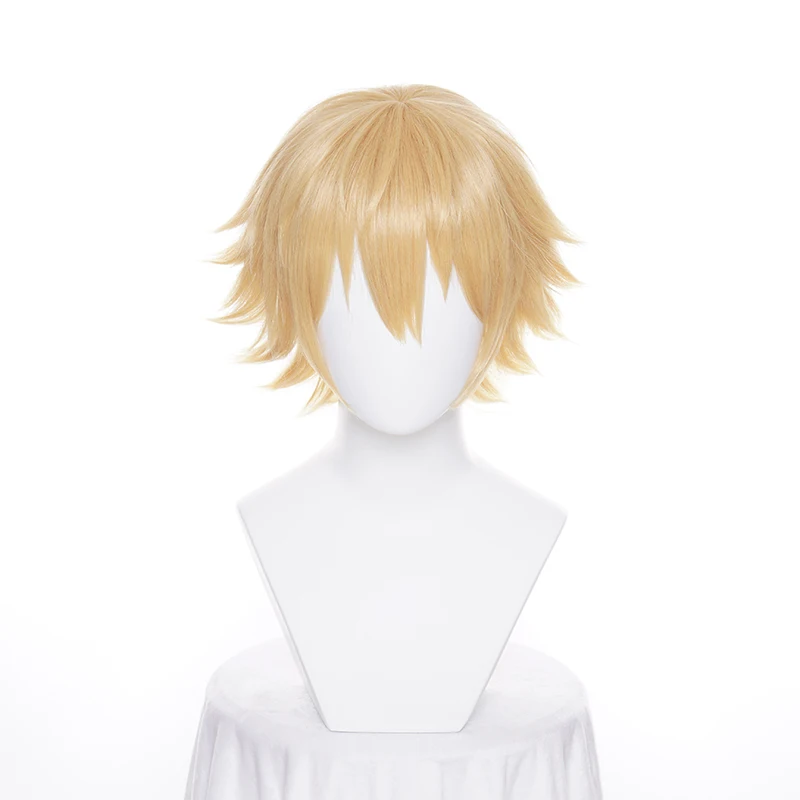 Chainsaw Man Denji Cosplay Wig short golden Synthetic Hair for men ...