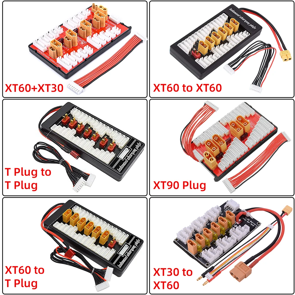 Multi-2S-6S-Lipo-Parallel-Balanced-Charging-Adaptor-Board-XT60-T-Deans ...