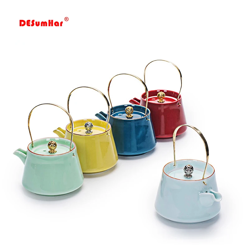 Celadon-ceramic-beam-tea-pot-240ml-Japanese-style-tea-pot-Pu-er-pot ...