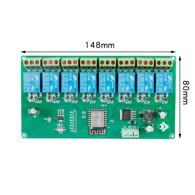 Esp8266 Vezeték Nélküli Wifi Relé Modul 2/4/2008 Channel Esp-12F Fejlesztési Táblázat Ac/Dc 5V/7 ...