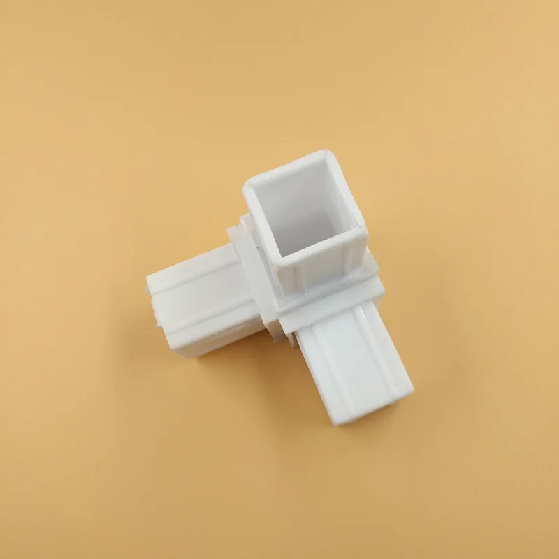 Fasteners-For-Shelf-Display-Right-Angle-White-Three-way-Square-Tube ...