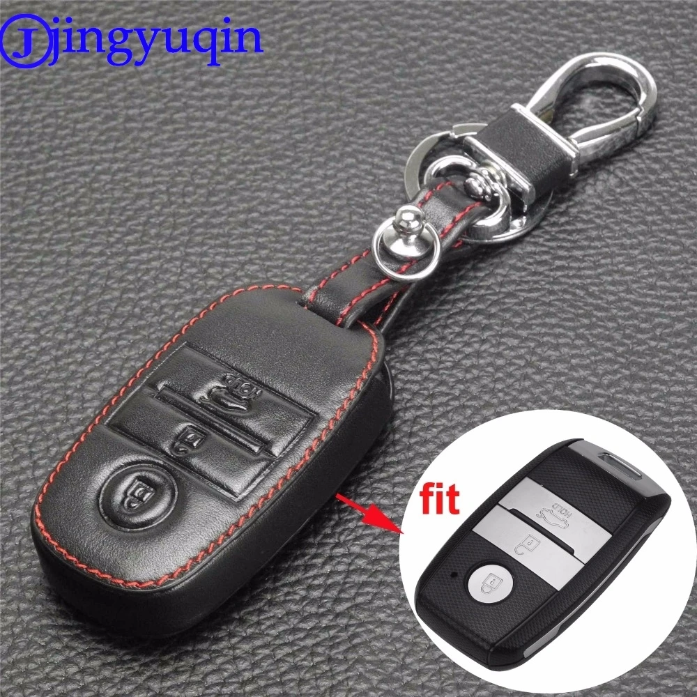 jingyuqin 3 Buttons Remote Leather Car Styling Car Key Cover Case For ...