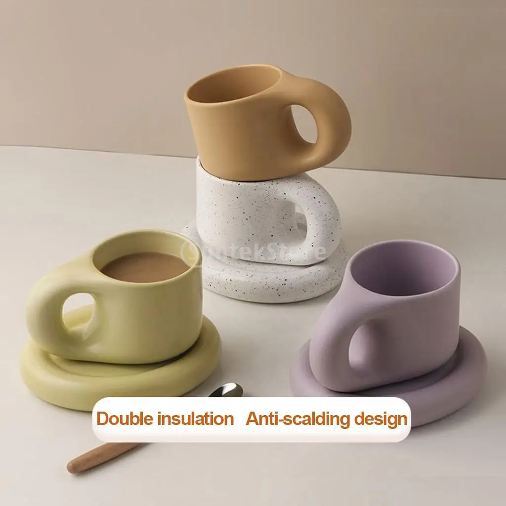 Coffee-Mugs-Fat-Handle-Travel-Coffee-Mug-Nordic-Handmade-Art-Tea-Mug ...
