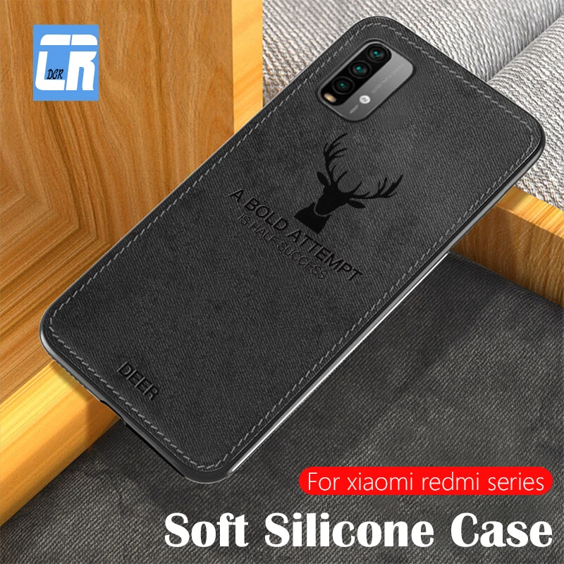 Capa de celular luxuosa de tecido de cervo, para xiaomi redmi note 10 9 ...