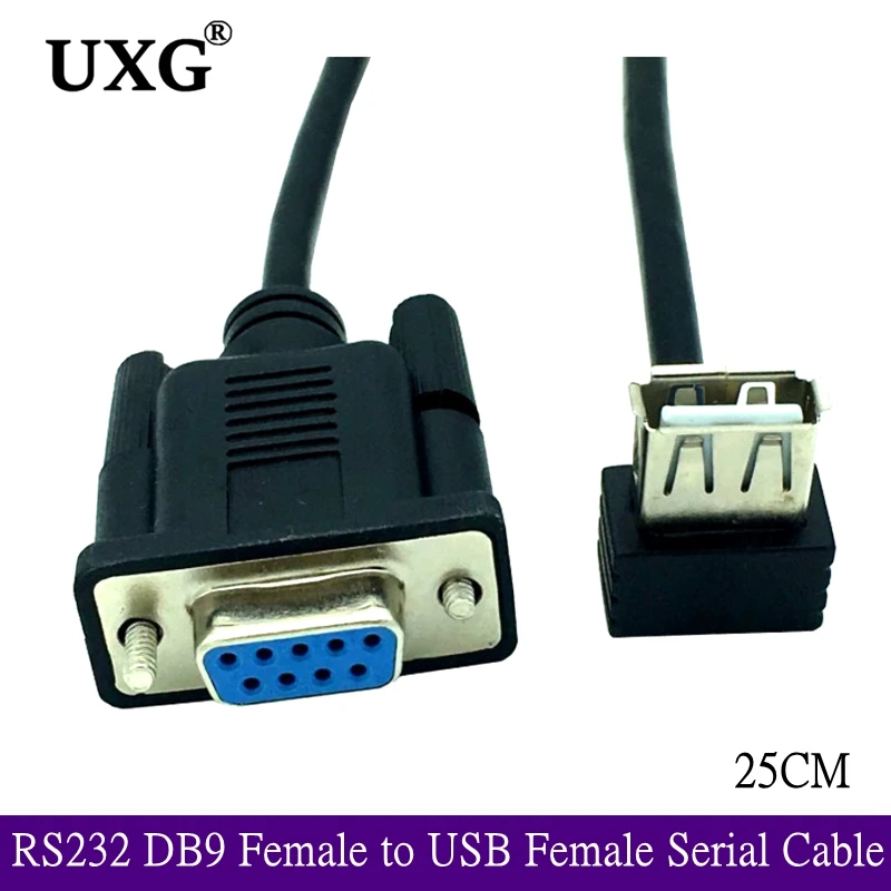 Adaptador de Cable serie RS232 DB9 hembra A USB 2,0 A hembra ...