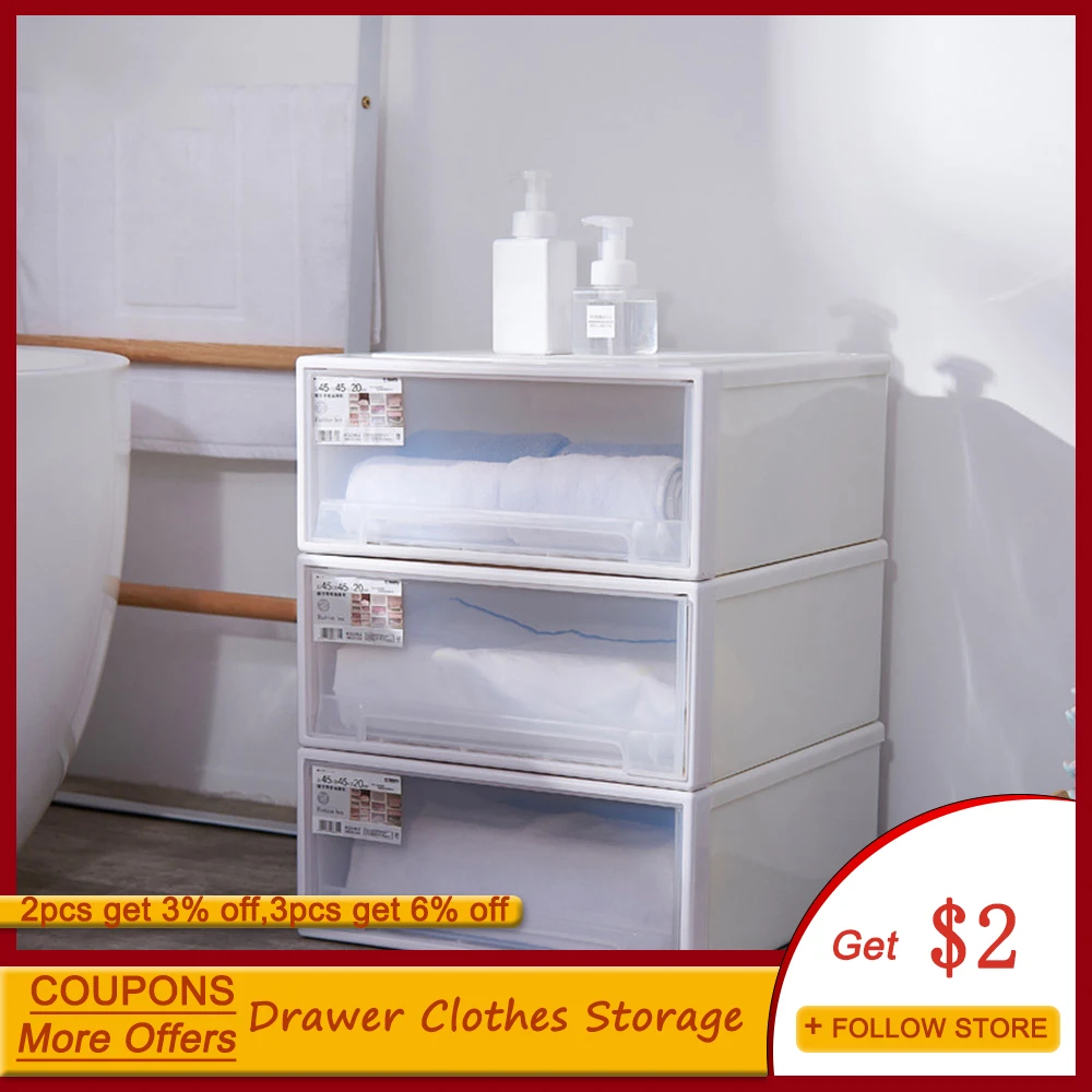 Storage Containers Drawers Clothes | Storage Box Organizer Clothes ...