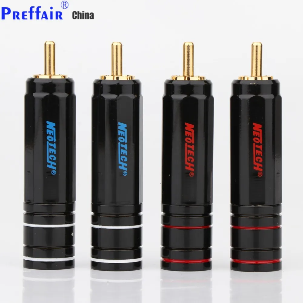 NEOTECH DG 201 High Quality Gold Plated RCA Plug Lock Collect Solder ...