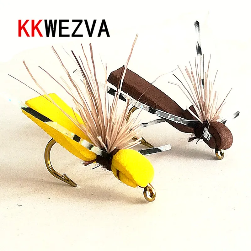 KKWEZVA-14pcs-fishing-fly-lures-insect-dry-locust-floating-type-insect ...
