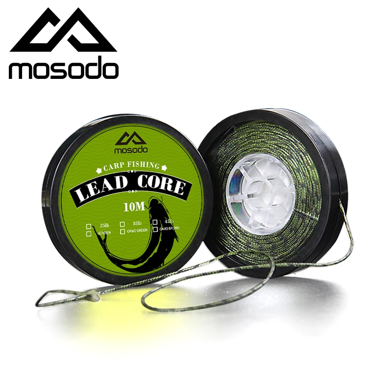 Mosodo 10M Carp Fishing Leader Line Leadcore Camo Green Lead Core 25LB ...