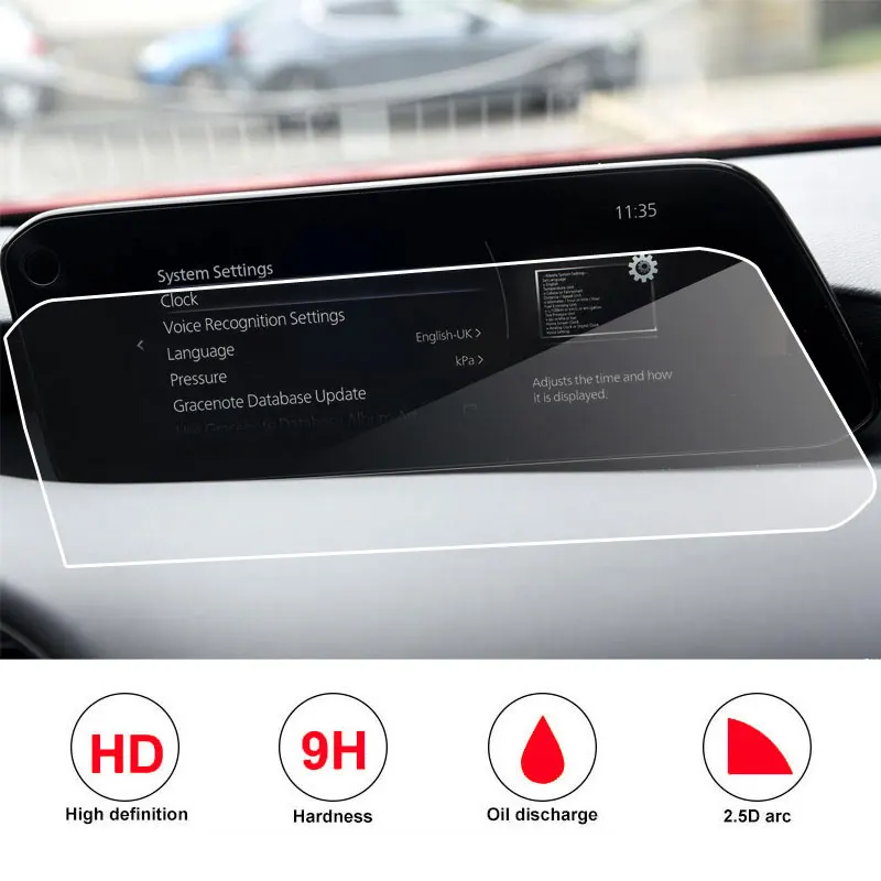 For Mazda 3 8.8inch 2019 2020 2021 Car Navigation Tempered Glass Screen ...