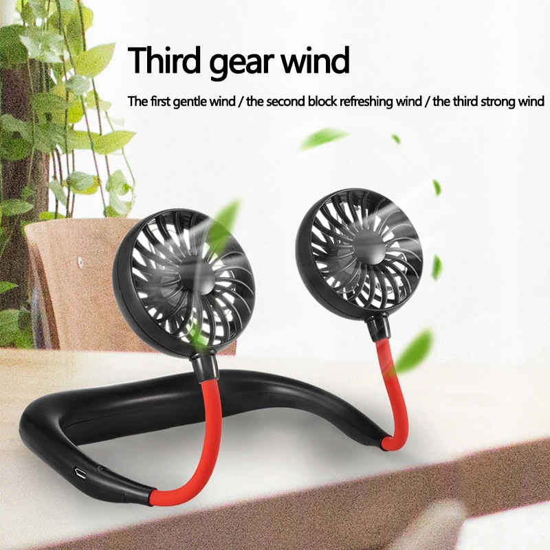 The Portable Neck Fan From Popular Earphone Design,The Leafless Neck ...
